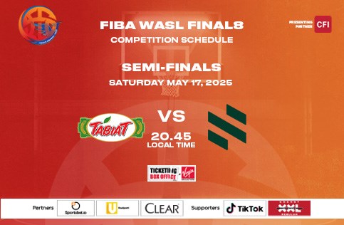 WASL SEMI FINAL - TABIAT BASKETBALL (IRI) vs SAGESSE SC (LBN) at Stade ...
